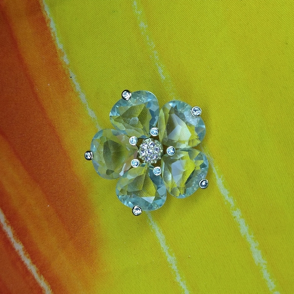 Jewelry | Monet Flower Pin | Poshmark